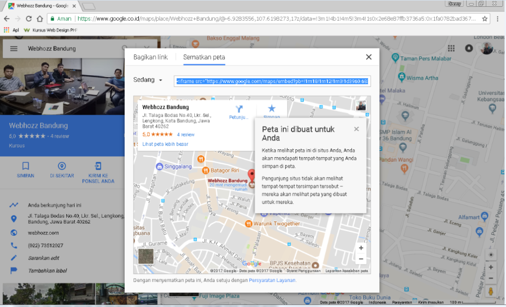Cara Memasukkan Google Maps ke Dalam File HTML - WebHozz Blog