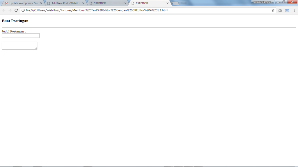 Membuat Text Editor dengan CKEditor 4 - WebHozz Blog